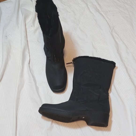 totes | Shoes | Totes Staride Winter Boots Womens 8 M Snowflake Faux ...